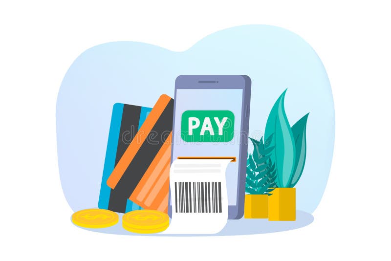 Mobile Payment Set. a Digital Money Transaction Stock Vector ...