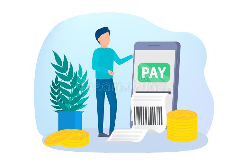 Mobile Payment Set. a Digital Money Transaction Stock Vector ...