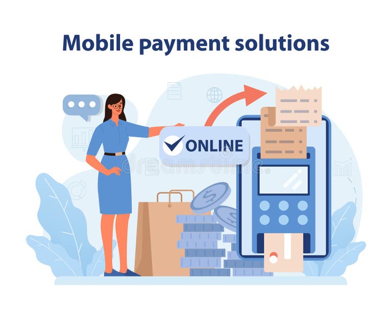 Mobile Checkout Stock Illustrations – 13,428 Mobile Checkout Stock ...