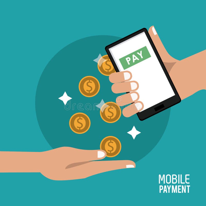 Mobile payment technology stock vector. Illustration of checkout ...