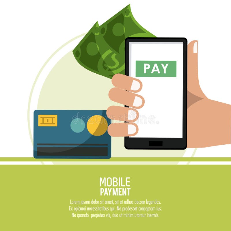 Mobile payment technology stock vector. Illustration of bills - 109202025