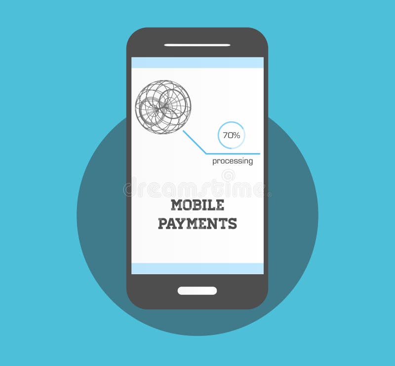 Mobile Payment Vector Illustration Stock Vector - Illustration of ...