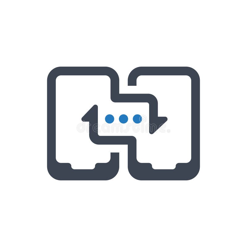 Mobile Peer To Peer Sync Icon Stock Vector - Illustration of ...