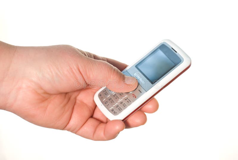 Pressing the Cell Phone S Buttons Stock Image - Image of chat, business ...