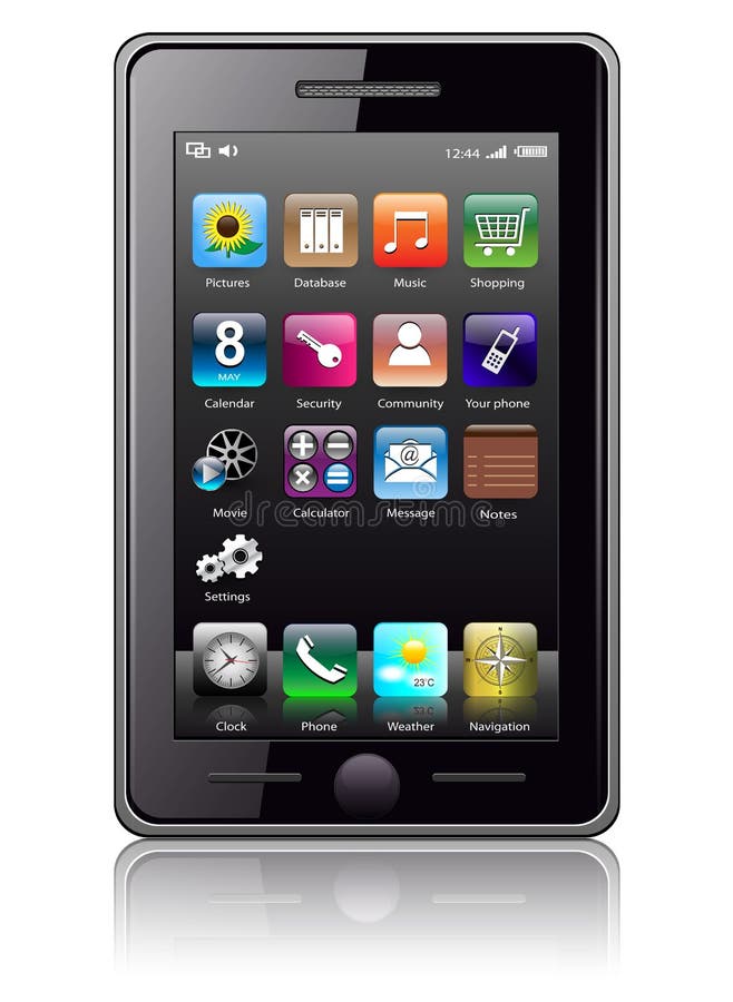 Mobile phone vector. stock vector. Illustration of cellphone - 16737005