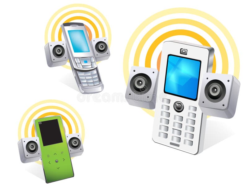 Vector Ringing Cell Phone Illustration Stock Vector - Illustration of ...