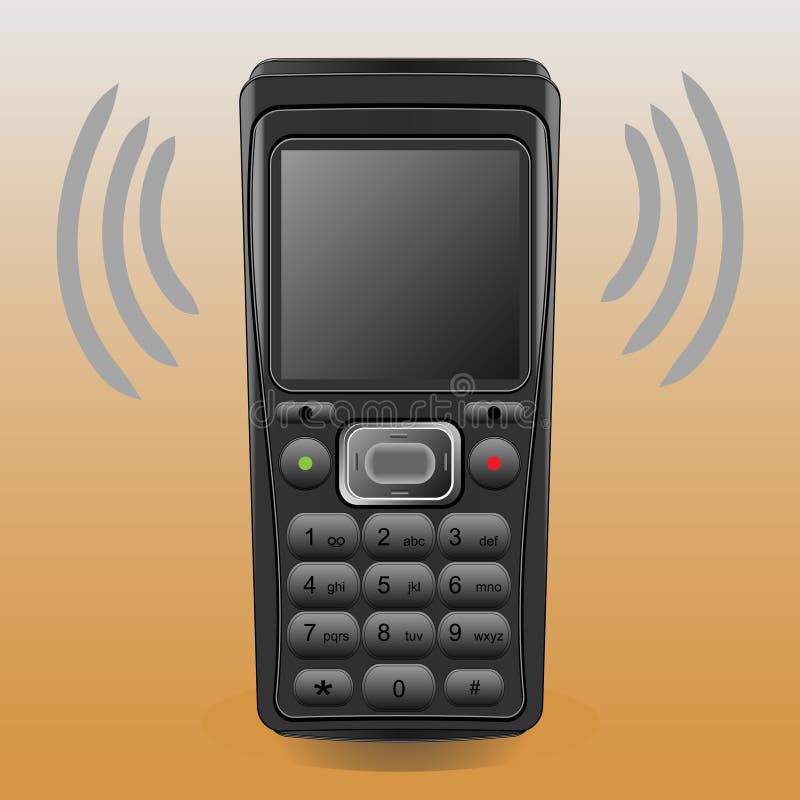 Retro Mobile Phone stock vector. Illustration of grunge - 6535134