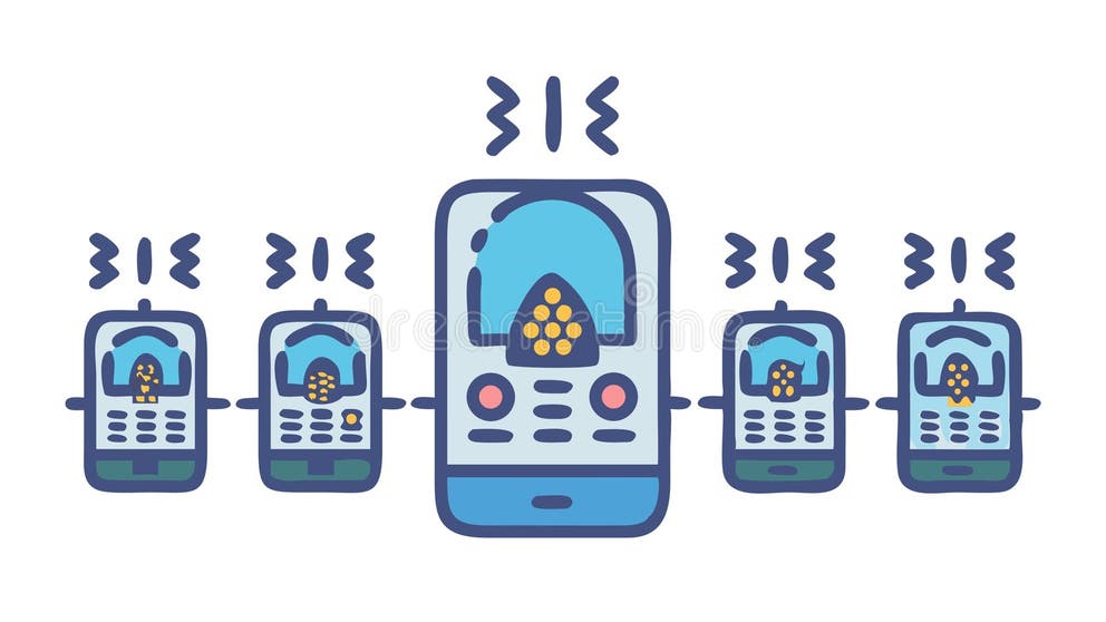 Mobile Phone with Abstract Data Flow for AI Processing, Vector Design Generative AI Stock Vector ...