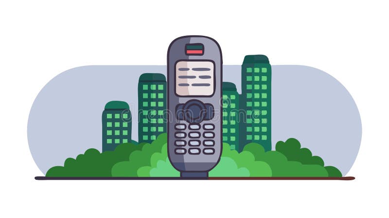 Mobile Phone with Abstract Mountain Peak, Vector Design Generative AI ...