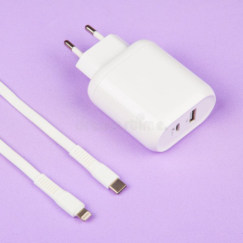 Charger with White and Red Torn Wires Stock Photo - Image of macro ...