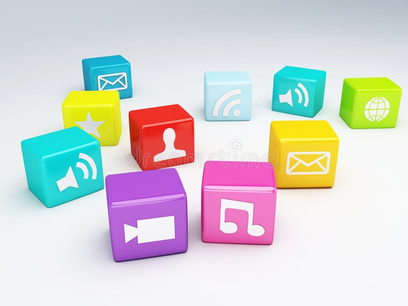 Mobile Phone App Icon. Software Concept Stock Illustration ...