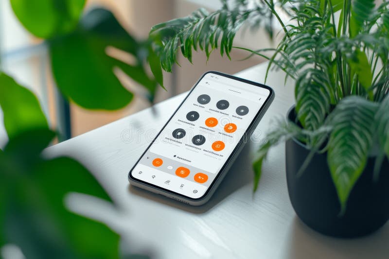 Mobile Phone App Interface with Modern Ui Design Template Stock Image ...