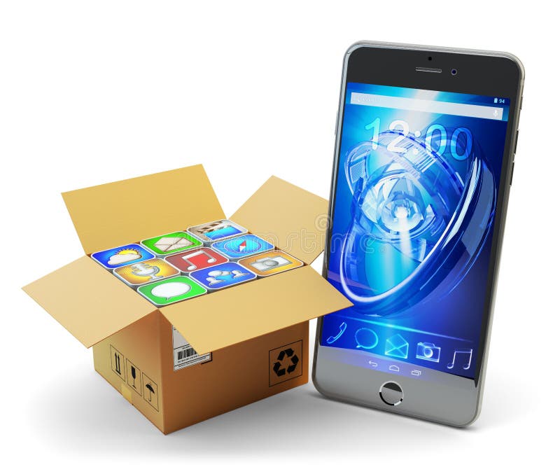 Mobile multimedia stock illustration. Illustration of background - 16114184