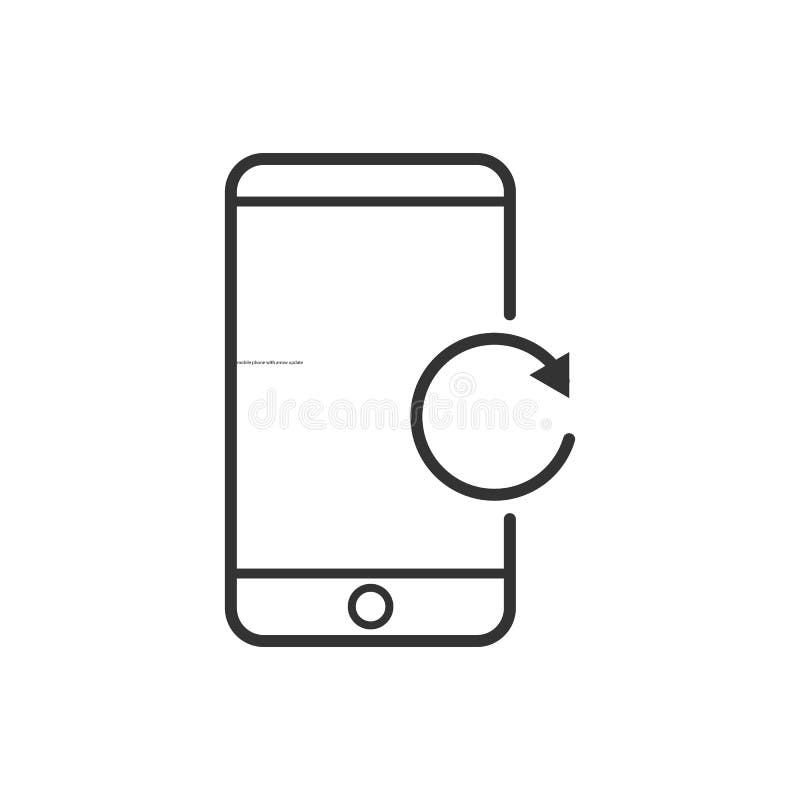 Mobile Phone with Arrow Update Vector Icon Stock Vector - Illustration ...