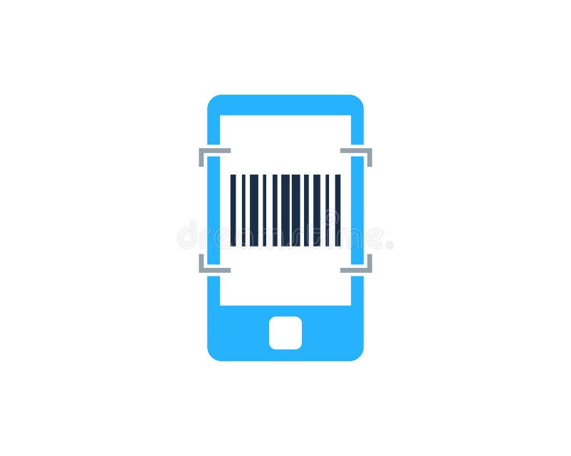 Mobile Phone Barcode Icon Logo Design Element Stock Vector ...