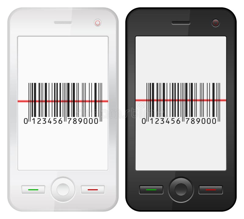 QR Code Processing in Cellphone Stock Vector - Illustration of medium ...