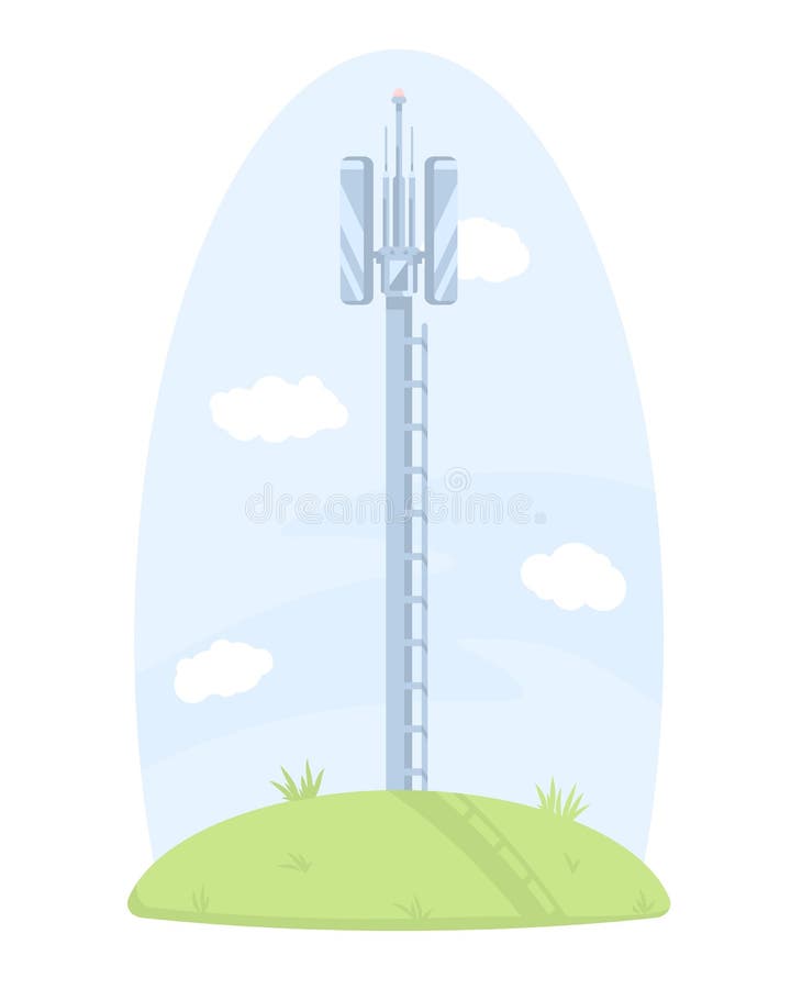 Mobile phone base station stock vector. Illustration of technology ...