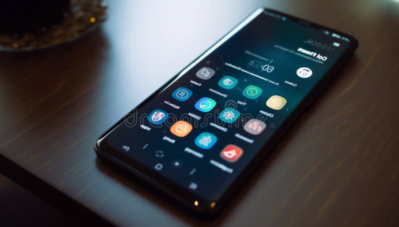 Mobile Phone on Black Mobile Phone Stock Illustration - Illustration of ...