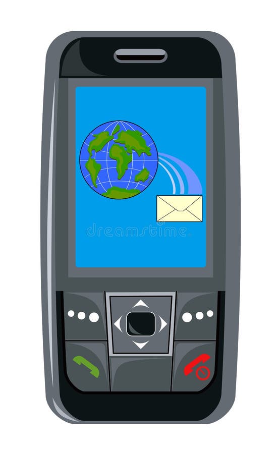 Vector Cell Phone / PDA / GPS Stock Vector - Illustration of emai ...
