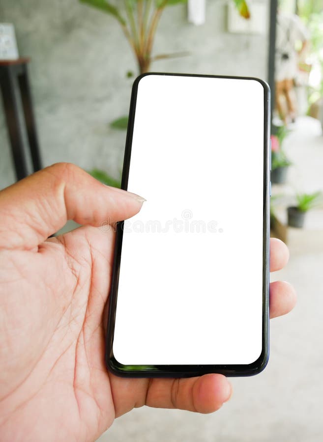 Mobile Phone with Blank Screen Stock Image - Image of empty, marketing ...