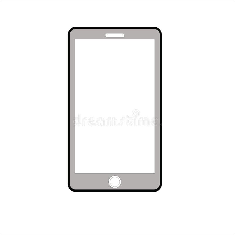 Mobile Phone, Blank White Screen, Thin Black Border, Scene Composition ...