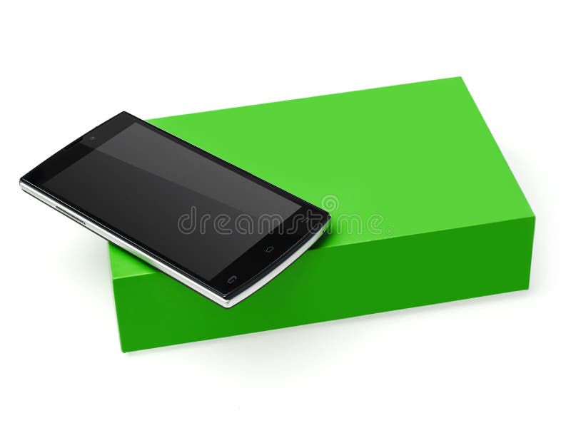 Mobile phone with box stock photo. Image of telecommunications - 60839574