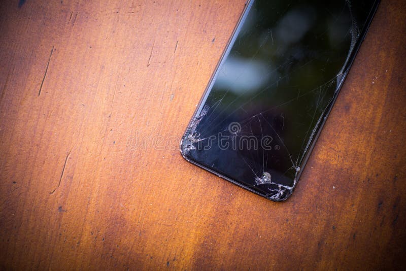 Mobile Phone with Broken Screen Stock Image - Image of mobile ...