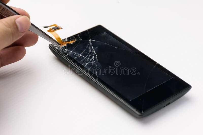 Mobile Phone with Broken Screen Set, Gadget Device Stock Vector ...