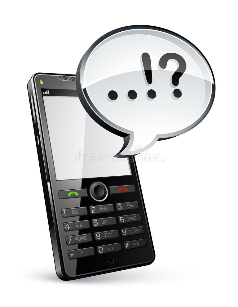 Cell Phone Question Mark Stock Illustrations – 307 Cell Phone Question ...