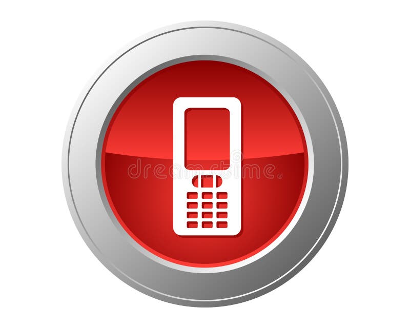 Mobile phone button stock illustration. Illustration of mobile - 94446541