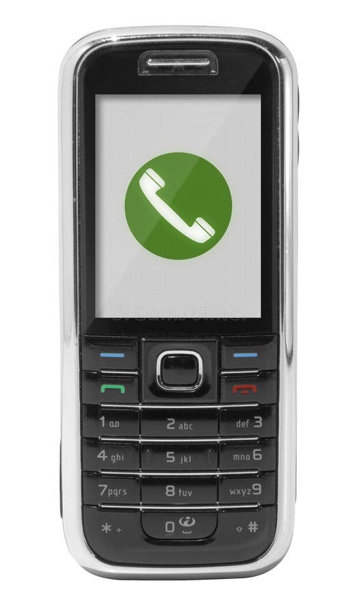 Mobile Phone with Call Icon Stock Image - Image of cell, connection ...