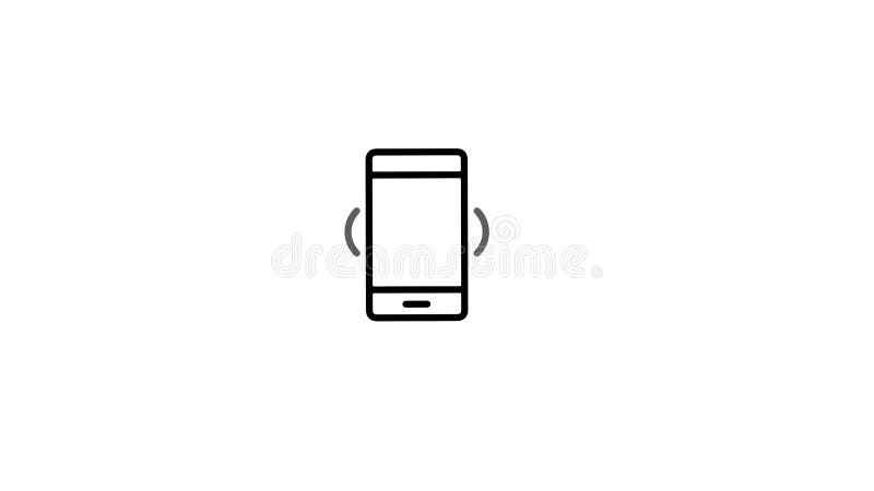 Mobile Phone Call Interface Animation with Ring Icon Stock Footage ...