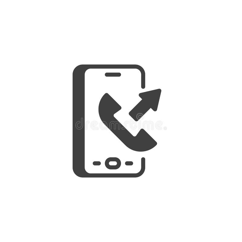 Mobile Phone Call Vector Icon Stock Vector - Illustration of mobile ...