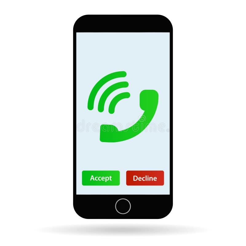 Mobile Phone Call Vector Illustration Stock Vector - Illustration of ...