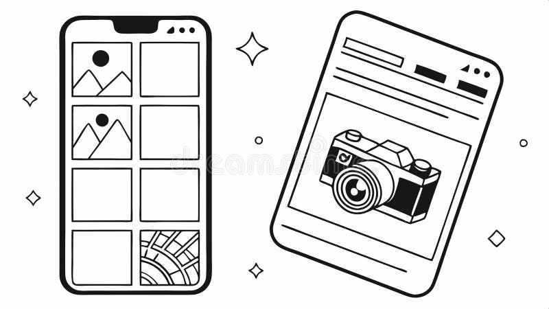 Mobile Phone with Camera App, Digital Photography and Social Media ...