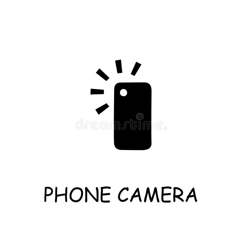 Mobile Phone Camera Flat Vector Icon Stock Illustration - Illustration ...
