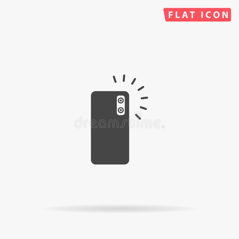 Mobile Phone Camera Flat Vector Icon Stock Vector - Illustration of ...