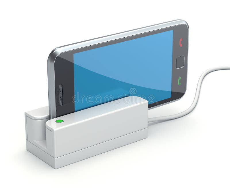 Money in the mobile phone stock illustration. Illustration of white ...