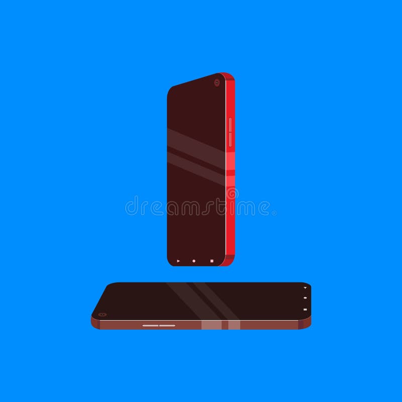 Mobile Phone Cartoon Style Illustration Stock Vector - Illustration of ...