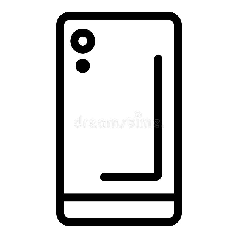 Mobile Phone Case Icon, Outline Style Stock Vector - Illustration of ...
