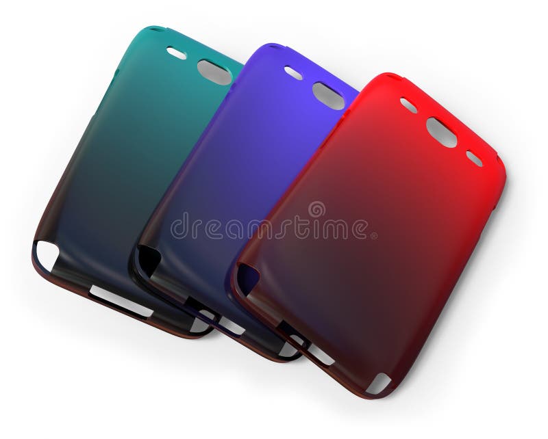 Mobile phone cases stock illustration. Illustration of multicolor ...