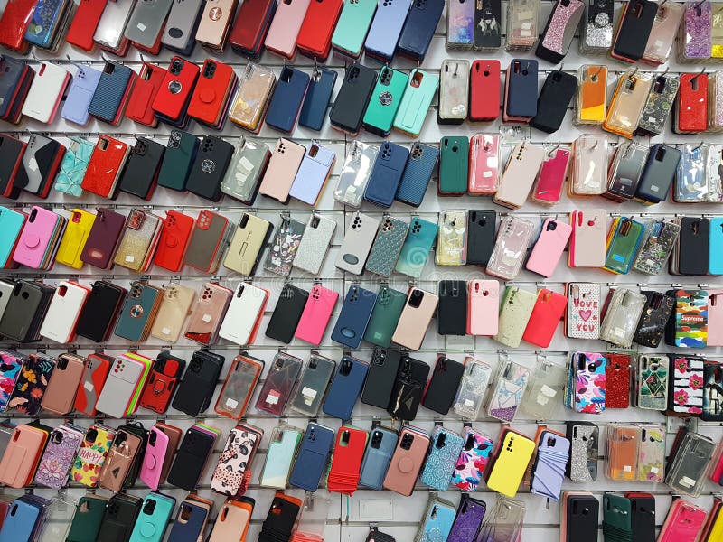 Mobile Phone Cases in a Store Many Types Many Colors Editorial Stock ...