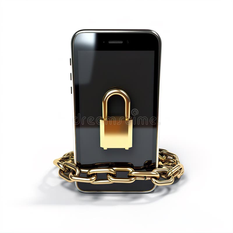 Security Locked Cell Phone Lock Stock Illustrations – 184 Security ...