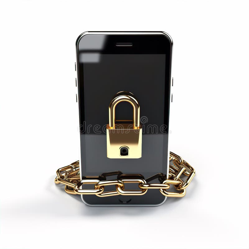 Mobile Phone Chains Padlock Security Lock Privacy Protection ...