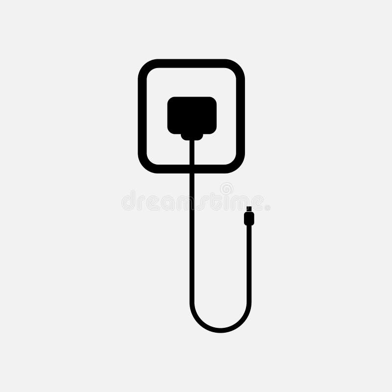 Mobile Phone Charger. Vector Simple Modern Icon Design Illustration ...