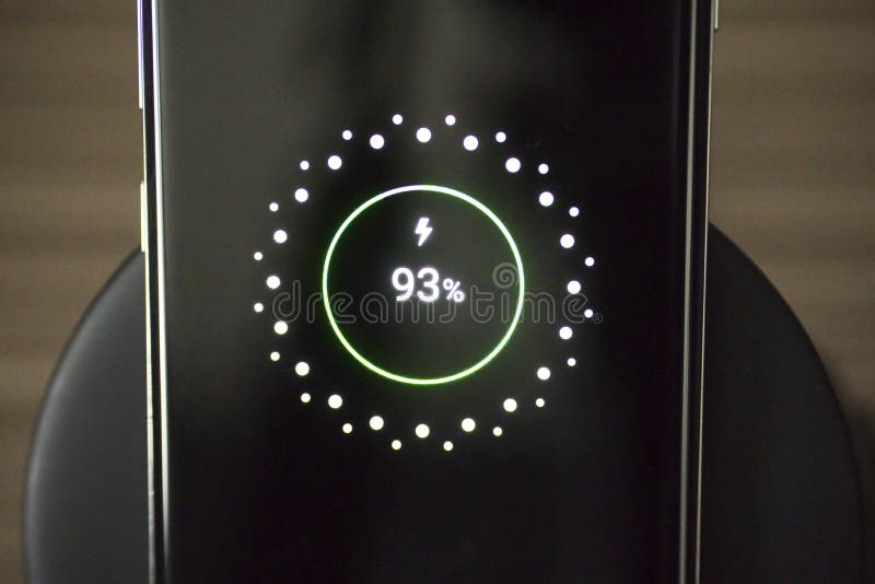 Mobile Phone Charging with Wireless System Editorial Stock Photo ...