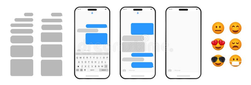 Mobile Phone Chat Design Template Vector Stock Illustration ...