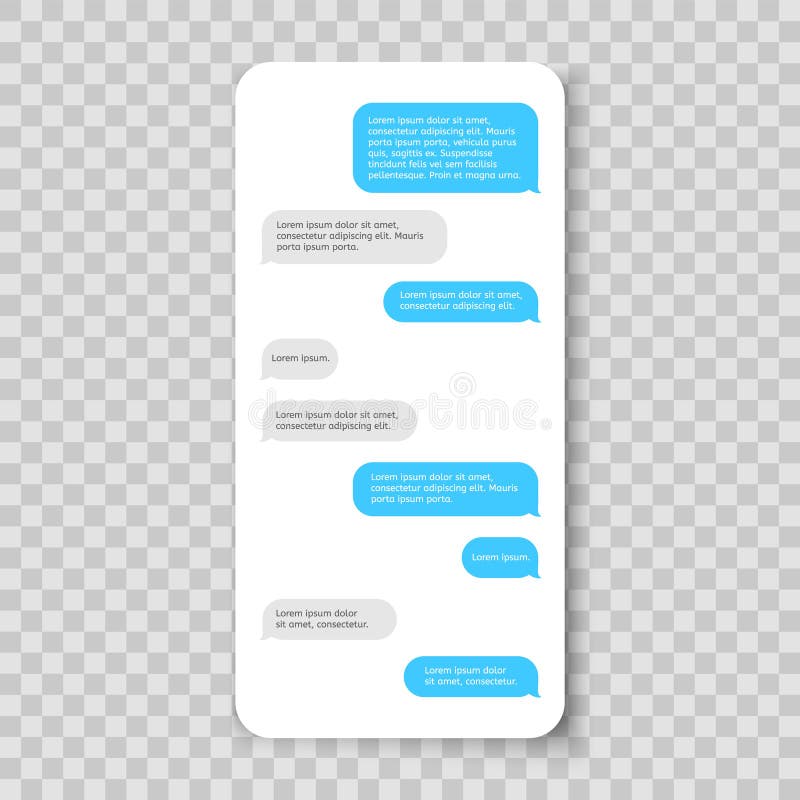 Mobile Phone Chat. Messenger Template Stock Vector - Illustration of ...