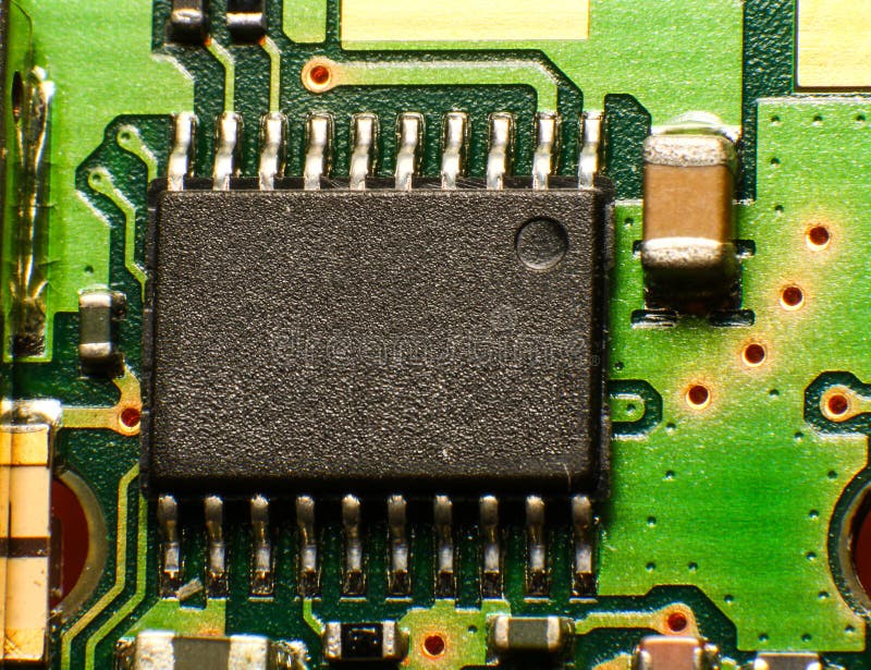 Mobile phone chip, macro stock photo. Image of digital - 98575294
