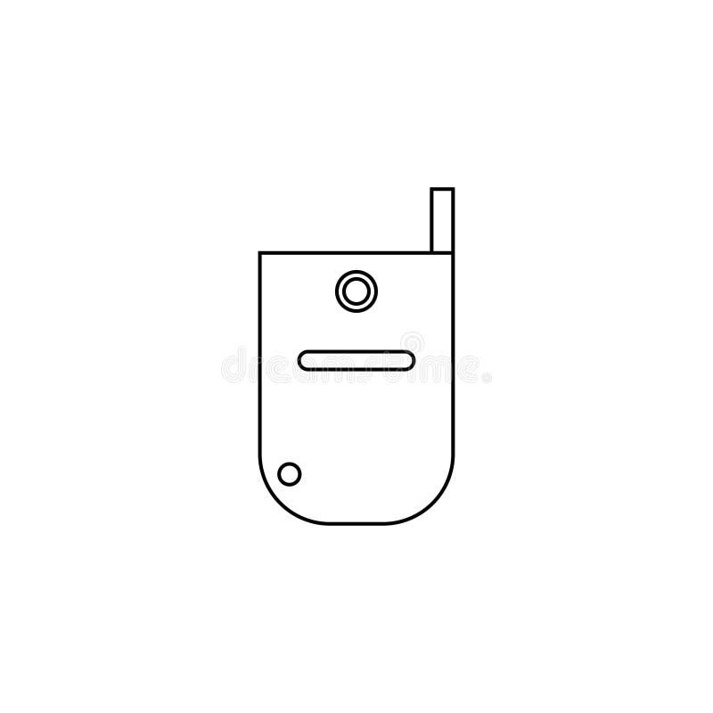 Mobile Phone Clamshell Sign. Thin Lines Eps Ten Stock Vector ...